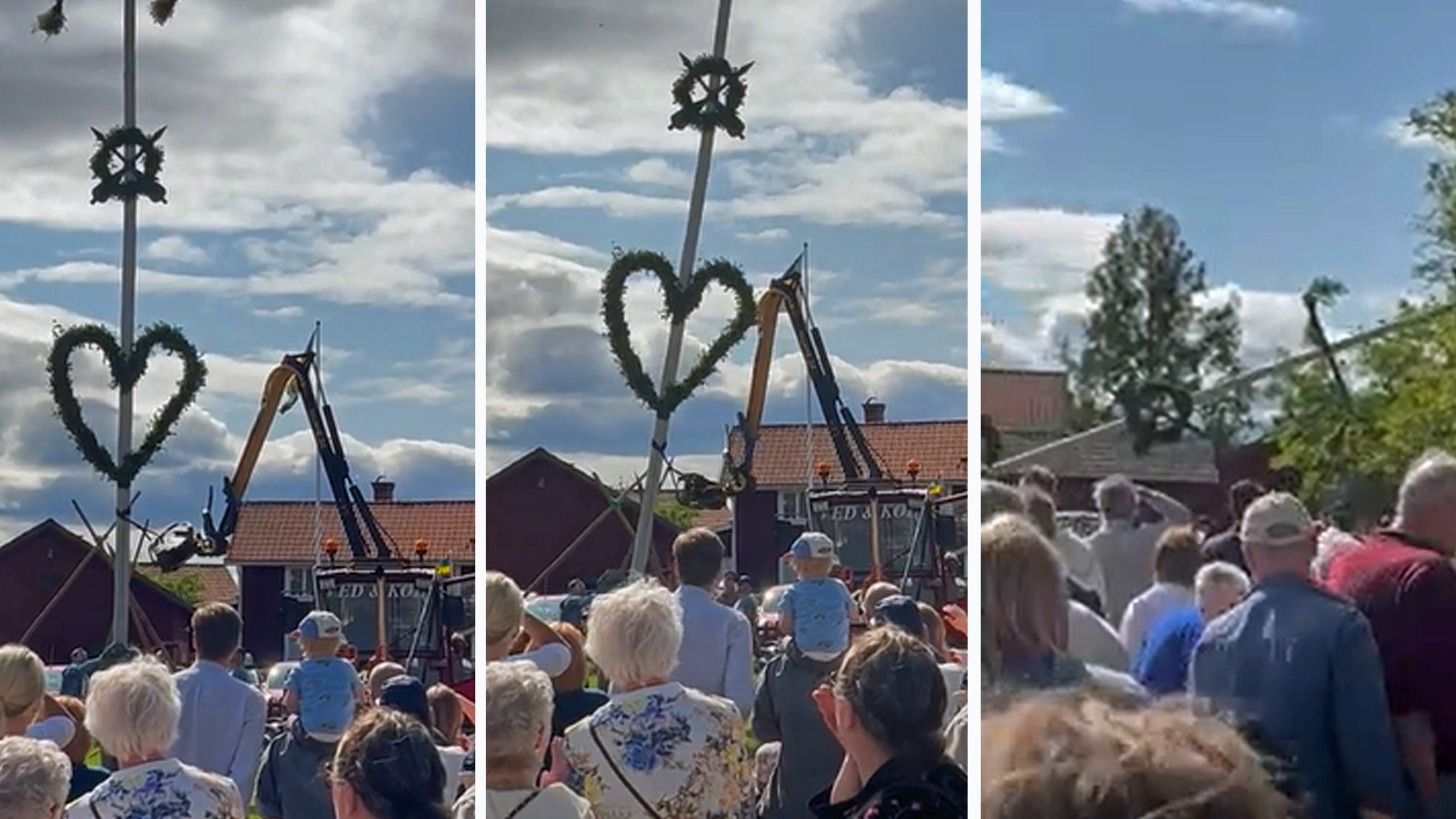 Majstång föll i Rönnäs: "Det kunde gått riktigt illa" - Siljan News